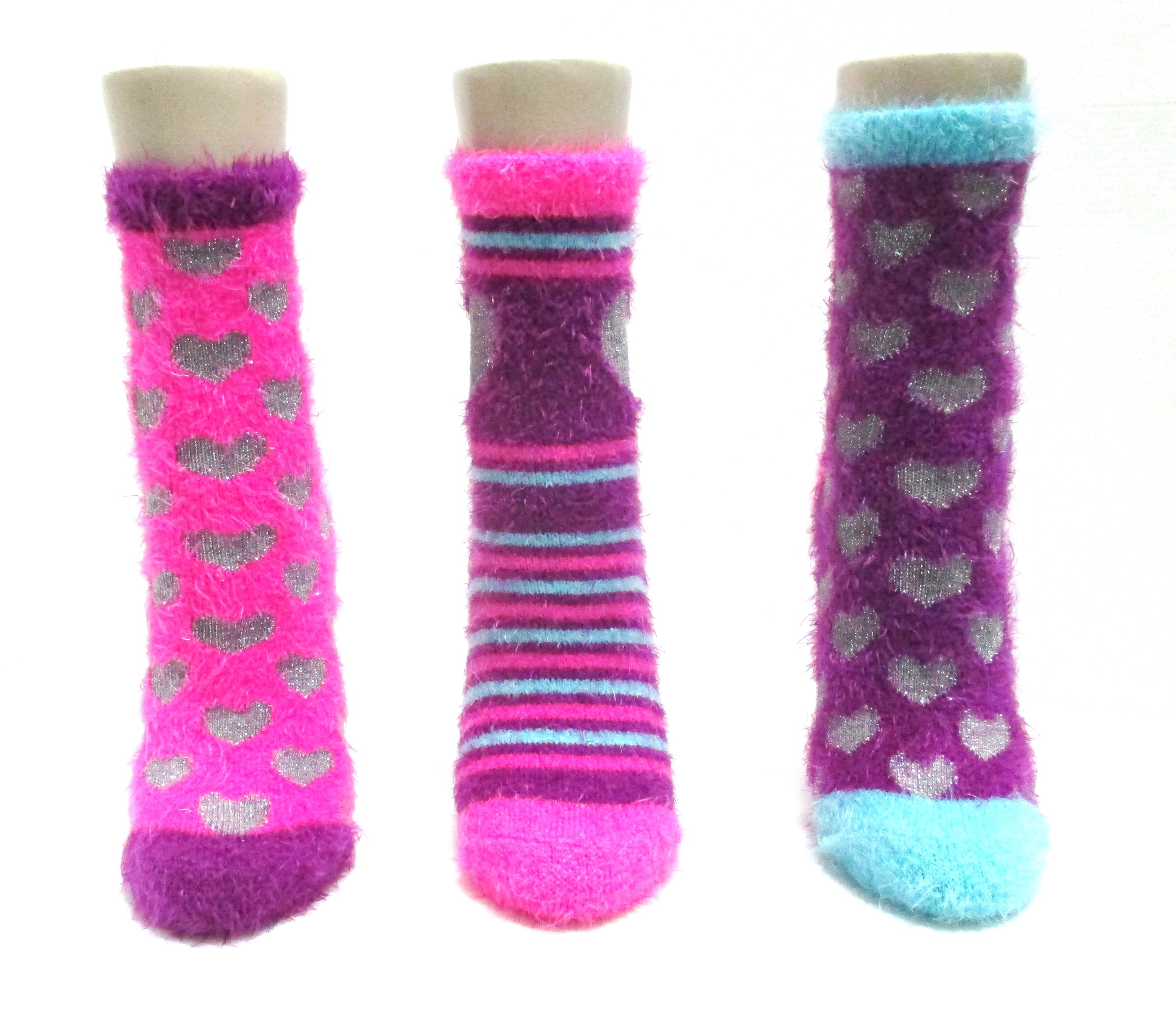 soft cozy knitted fuzzy women colorful ankle socks FY20151130-4